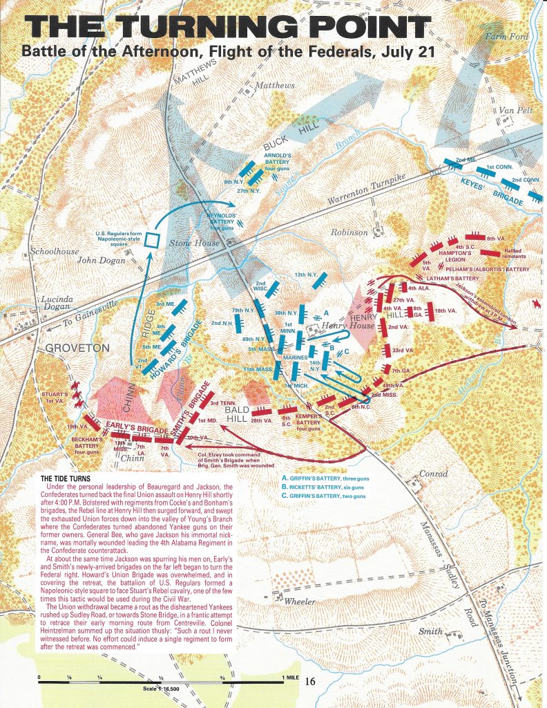 First Bull Run guidebook sample tactical map - Lombardy Studios